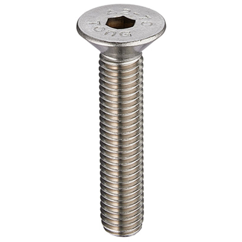 Vis 6 pans à tête fraisée hexagonale, M5 x 30mm, en Acier Inoxydable ( Prix pour Sachet de 50 )