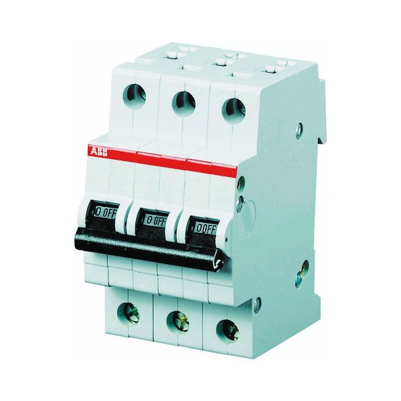 Disjoncteur ABB S200M 3P, 63A, pouvoir de coupure 10 kA, montage rail ...