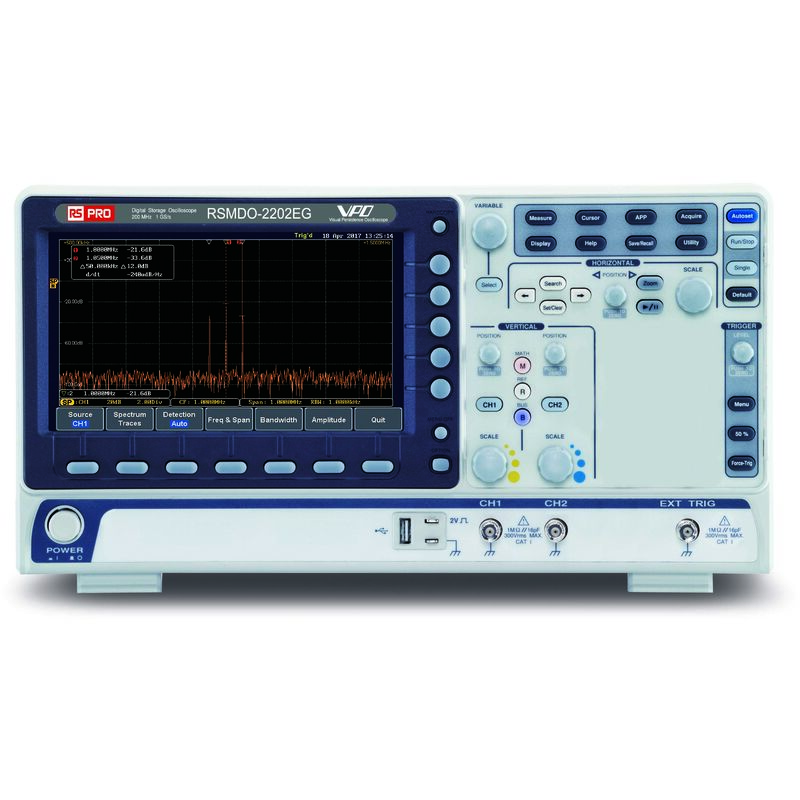Oscilloscope De table RS PRO, 2 voies, 200MHz ( Prix pour 1 )