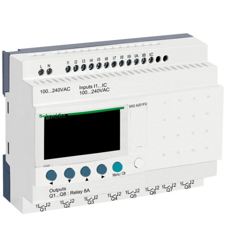 Module logique Schneider Electric, série Zelio Logic Smart, 12 entrées , 8 sorties , Relais ...