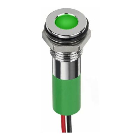 Voyant LED lumineux Vert RS PRO, dia. 8mm, 24V c.c., taille de la lampe ...