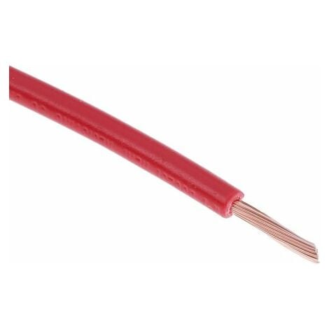Hook Up Wire RS PRO, 1 mm², Rouge, 18 AWG, 100m ( Prix pour Bobine de 100 Mètres )