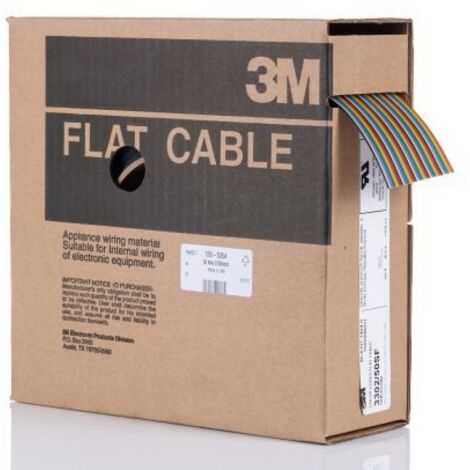 Câbles en nappe 3M 3302 50 voies, pas de 1.27mm 28 AWG, Multicolore ...
