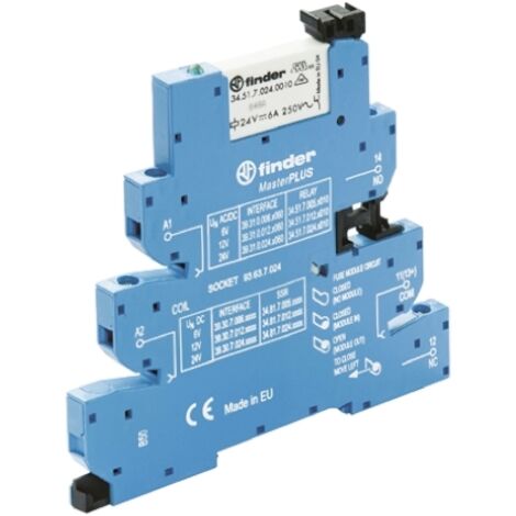 Relais d'interface 230V c.a., 1 RT, montage Rail DIN, série , 39 Series ...