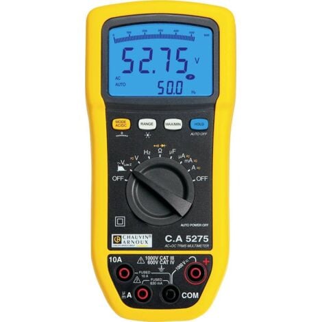 Multimètre Ca 5275 Chauvin Arnoux Portable, 1000V c.a. 10A c.a. ( Prix pour 1 )