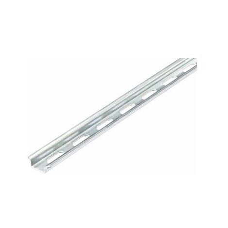 Rail DIN RS PRO 2m x 15mm x 5.5mm, Perforé, Mini rail oméga ( Prix pour 1 )