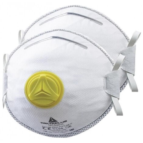 Masque respiratoire jetable Delta Plus FFP2 série CONFORT, avec soupape ( Prix pour 1 Kit )