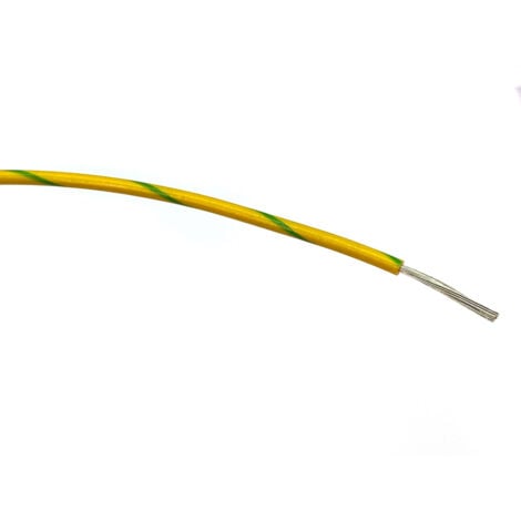 Fils de câblage RS PRO, 1 mm2, Vert/Jaune, 100m, 1 000 V c.a. ( Prix pour Bobine de 100 Mètres )