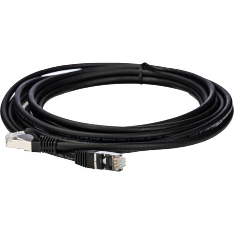 Câble cat 8 catégorie 8 S/FTP RS PRO, Noir, 5m LSZH Avec connecteur Droit LSZH ( Prix pour 1 )