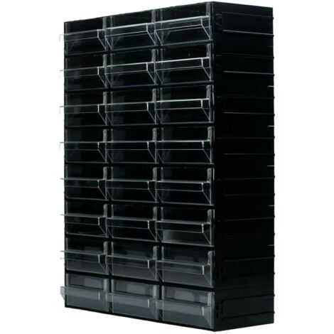 Unité de stockage 24 tiroirs RS PRO, 338mm x 450mm x 133mm ( Prix pour 1 )