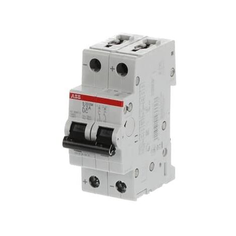 Disjoncteur ABB S200 M UC 2P, 2A, pouvoir de coupure 10 kA ( Prix pour 1 )