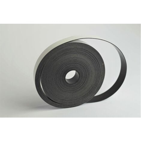 Ruban magnétique, Base adhésive, 20mm x 0.75mm x 10m ( Prix pour 1 Mètres )