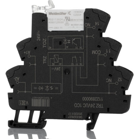 Relais d'interface Weidmuller TRZ, 24V, 1 RT, montage Rail DIN ( Prix ...