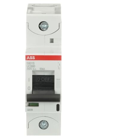 Disjoncteur ABB S801S 1P, 80A, pouvoir de coupure 50 kA ( Prix pour 1 )