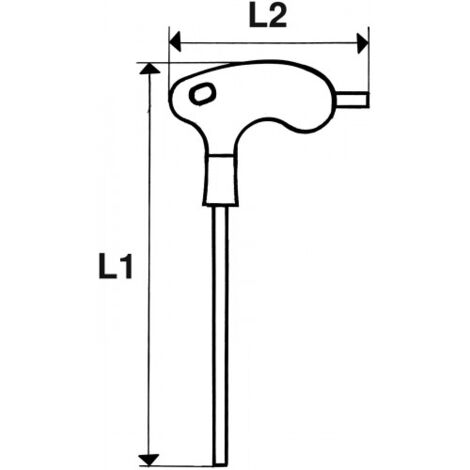 Clé Allen en L SAM 2.5mm Métrique Hexagonal, Bras Long ( Prix pour 1 )