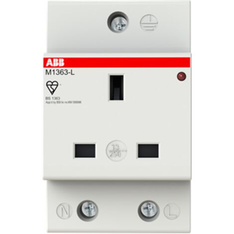 Prise électrique ABB, Montage rail DIN, Type G - Britannique, , IP20 ...