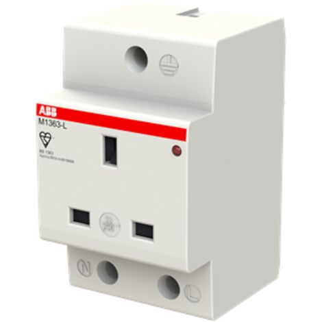 Prise électrique ABB, Montage rail DIN, Type G - Britannique, , IP20 ...