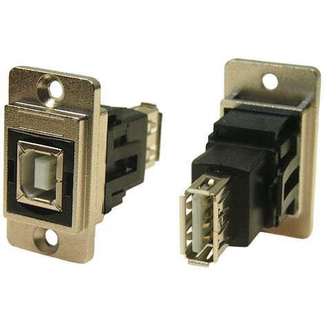 Connecteur USB 2.0 B to A Femelle vers Femelle RS PRO 2 ports, Montage ...