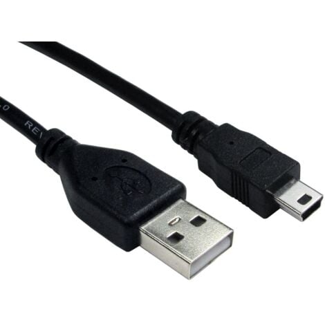 Câble USB RS PRO, USB 2.0 MINI B vers USB-A mâle, 150mm ( Prix pour 1 )