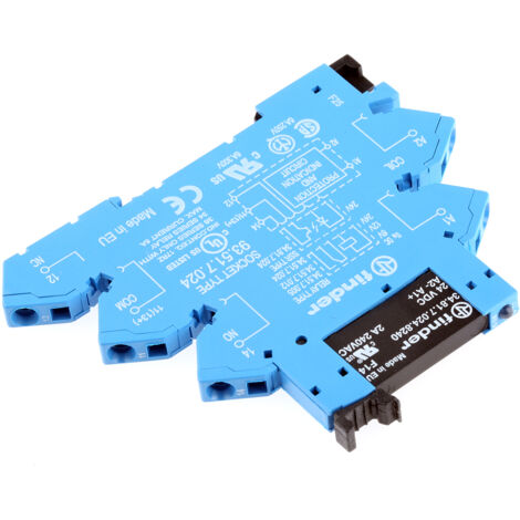 Relais d'interface 24V c.c., 1NO, montage Rail DIN, série , 38 Series ...