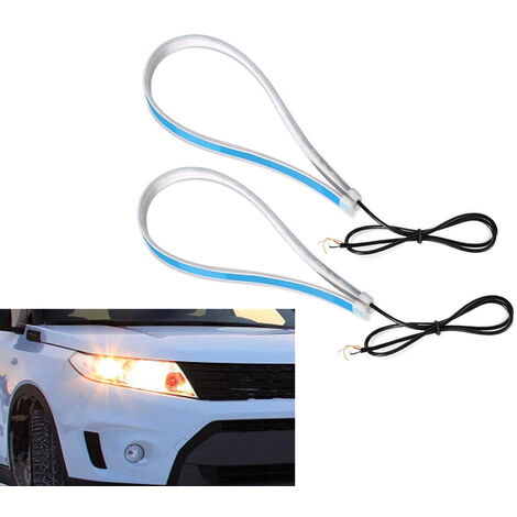 Striscia LED Auto 12V Faro Decorativa Atmosfera Luce Bianca Calda CA-03041