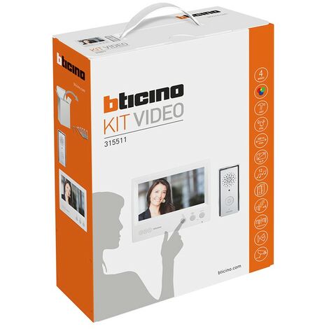 Videocitofono Bticino Kit 315511 monofamiliare Monitor Display 7 Colori ...