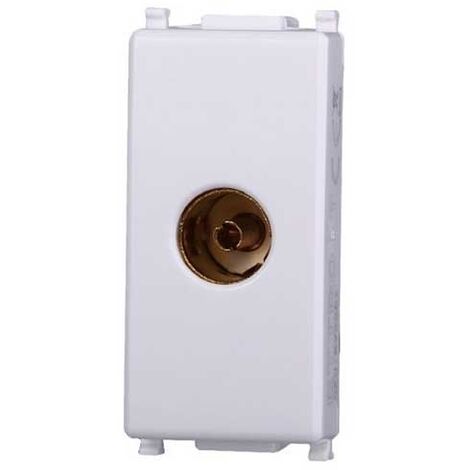 TV Einzeldose F-Buchse kompatible Vimar Plana Weiß Farbe Ettroit EV2251