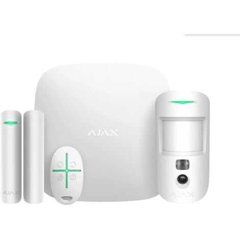AJAX StarterKit Cam Plus ASP Funkalarm-Kit (Hub 2 Plus + MotionCam + DoorProtect + SpaceControl ...