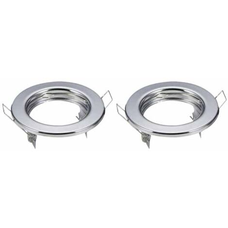 V-TAC VT-778-CH Einbaustrahlerhalter GU10 und GU5.3, rund, Chromfarbe ...