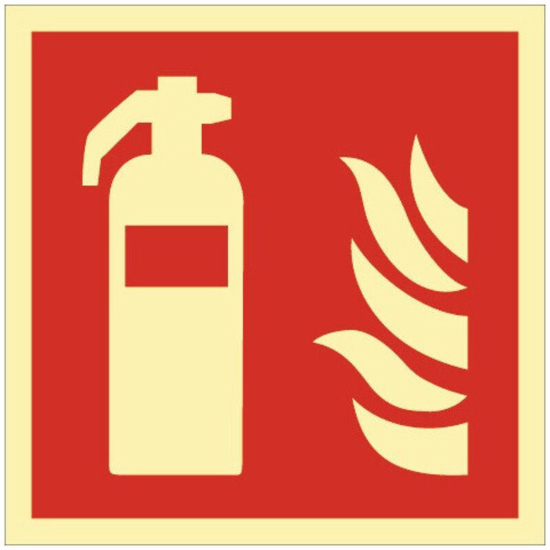 Panneau de sécurité incendie DIN EN ISO 7010 L148xl148 mm extincteur film