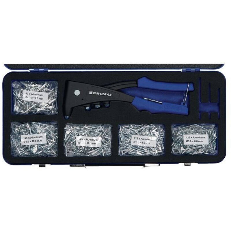 Assortiment de rivets POP 604 pièces pince 4000813025 et rivet POP alu ...