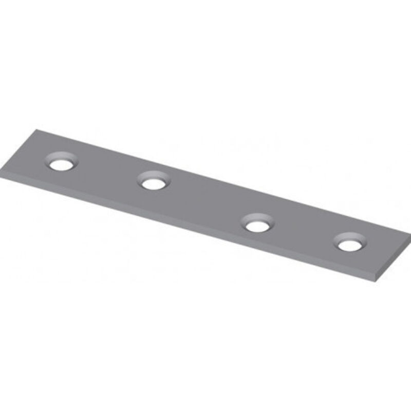 Plaque de raccordement L.50mm B.15mm S.1,8mm Acier galvanisé jaune (Par ...