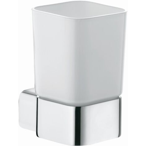 E2 support de verre chromée/blanc