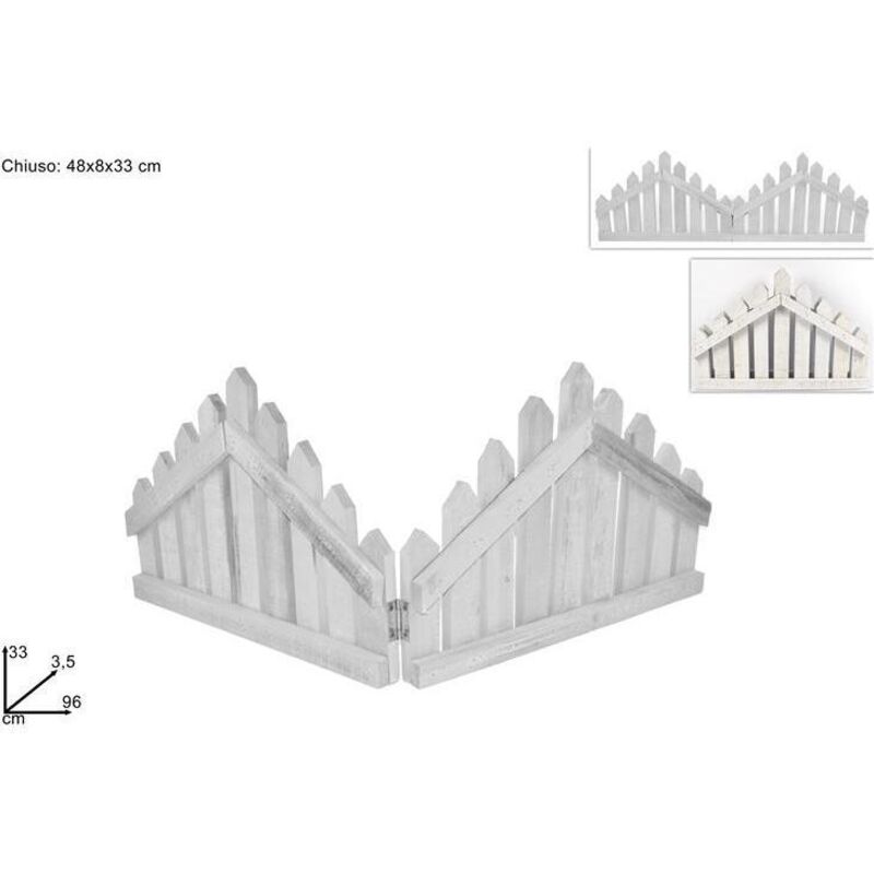 STECCATO BIANCO 96X33CM IN LEGNO