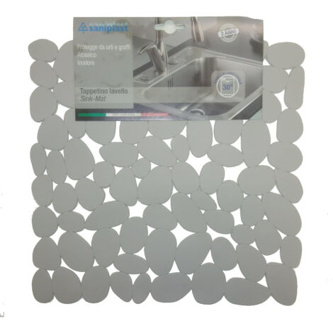 TAPPETO LAVELLO 32X32CM SASSOLINI GRIGIO