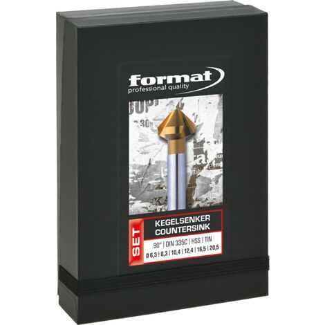 FORMAT Kegelsenker-Set TiN Form C 90Grad 6,3-20,5mm