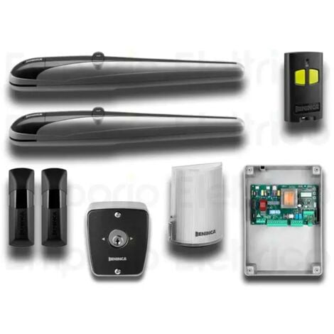beninca kit automatisme pour portails battants 230v kbob30m+tokey 9598101