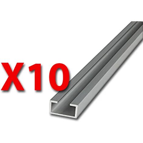 faac kit profil en aluminium 10pcs d 2,5m xs55, xs85 105687