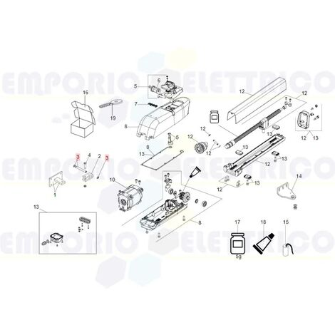 faac pièce détachée pivot long et seeger 413/415 718366