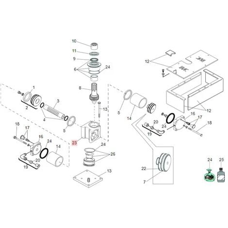 faac pièce détachée corps vérin 750/2003 7161745