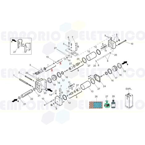 faac pièce détachée groupe déverrouilage 760 cr 63003361