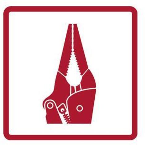 R27220065 Pinza de presión de punta larga, apertura 50mm longitud 175mm