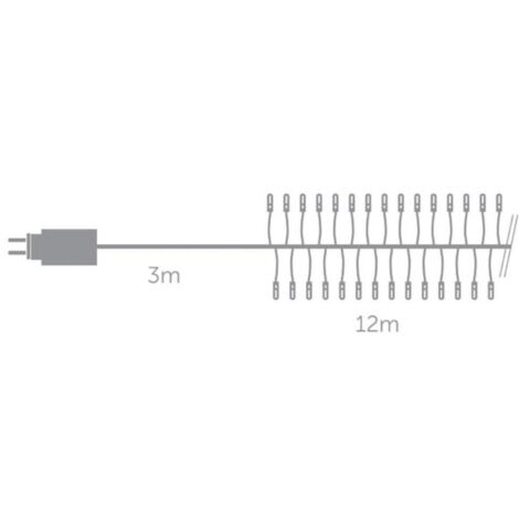 Kuma LED - 12 m - 1020 LEDs - color blanco cálido - cable negro ...