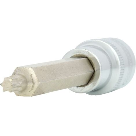 1/2" Llave de vaso con punta para tornillos Torx CHROMEplus, larga, T30