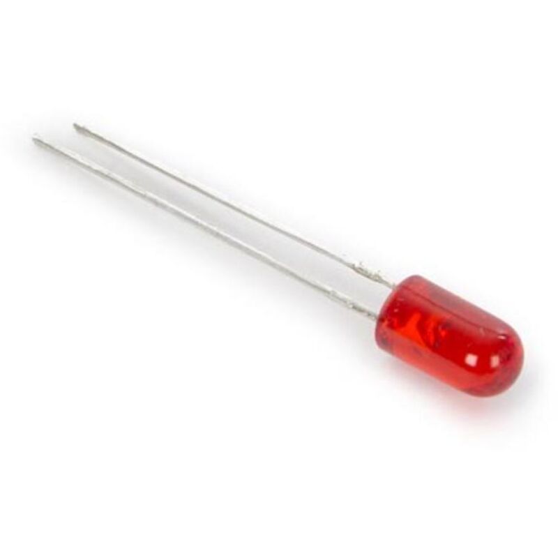 Lampada LED standard da 5 mm, rosso diffuso