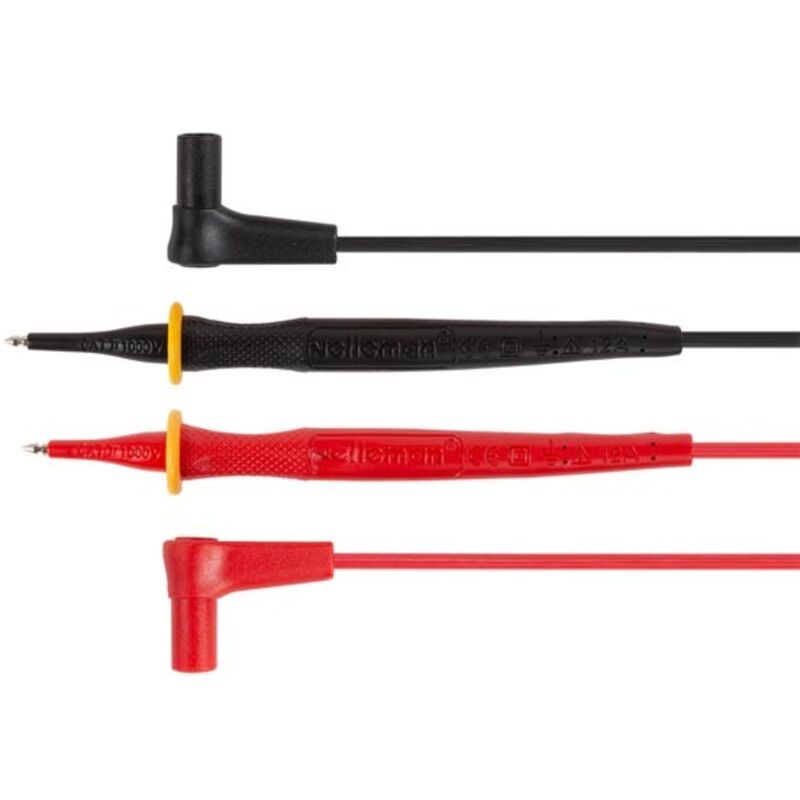 SET CAVI DI PROVA IN PVC - CAT III 600 V - 12 A - 18 AWG - LUNGHEZZA 70 cm