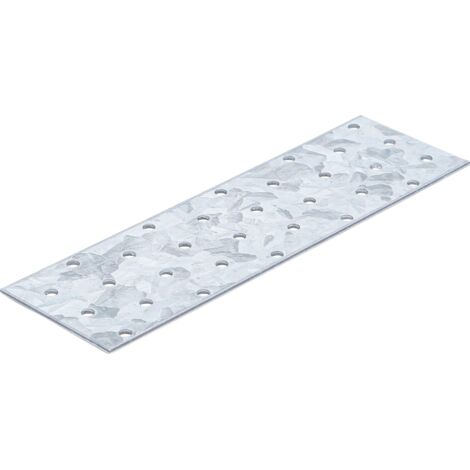 Piastra forata dritta in acciaio 200 x 60 x 2 mm