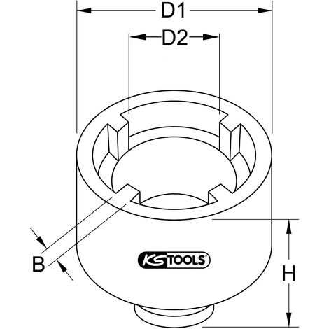 Ghiera 1/2" KM8, perni all'interno