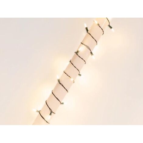 Origilight LED - 12 m - 80 lampade bianco caldo - filo verde - 31 V