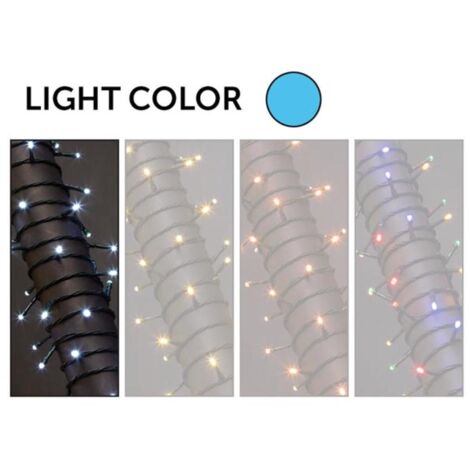 STELLA LED - 20 m - 300 lampade bianche - filo verde - 24 V